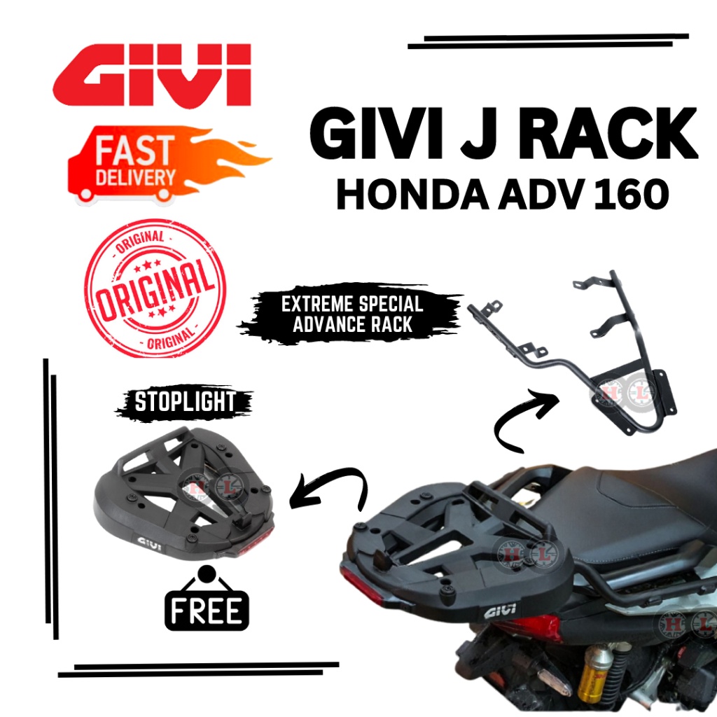 GIVI EXTREME SPECIAL ADVANCE RACK HONDA ADV 160 ( WITH STOPLIGHT ) - Givi J Rack SRX(S) ADV160 ...