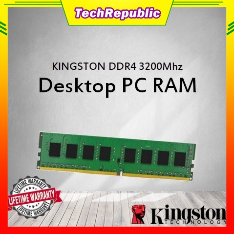 Kingston 8GB DDR4 3200Mhz Desktop Value Ram ( KVR32N22S8/8 ) | Shopee ...
