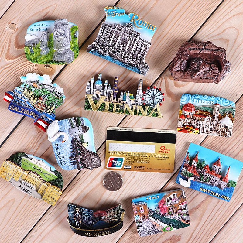 Souvenirs for Overseas Tourism Fridge Italy Switzerland Chile Austria ...