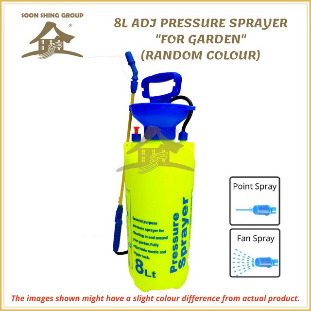 8L PRESSURE SPRAYER ADJUSTABLE AGRICULTURE FOR GARDEN (RANDOM COLOUR ...