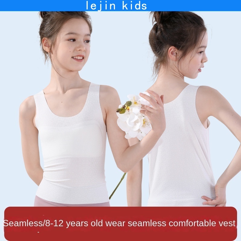Kids Bra Girl Training Bra Teenage Seamless Bra Girls Vests Developing ...