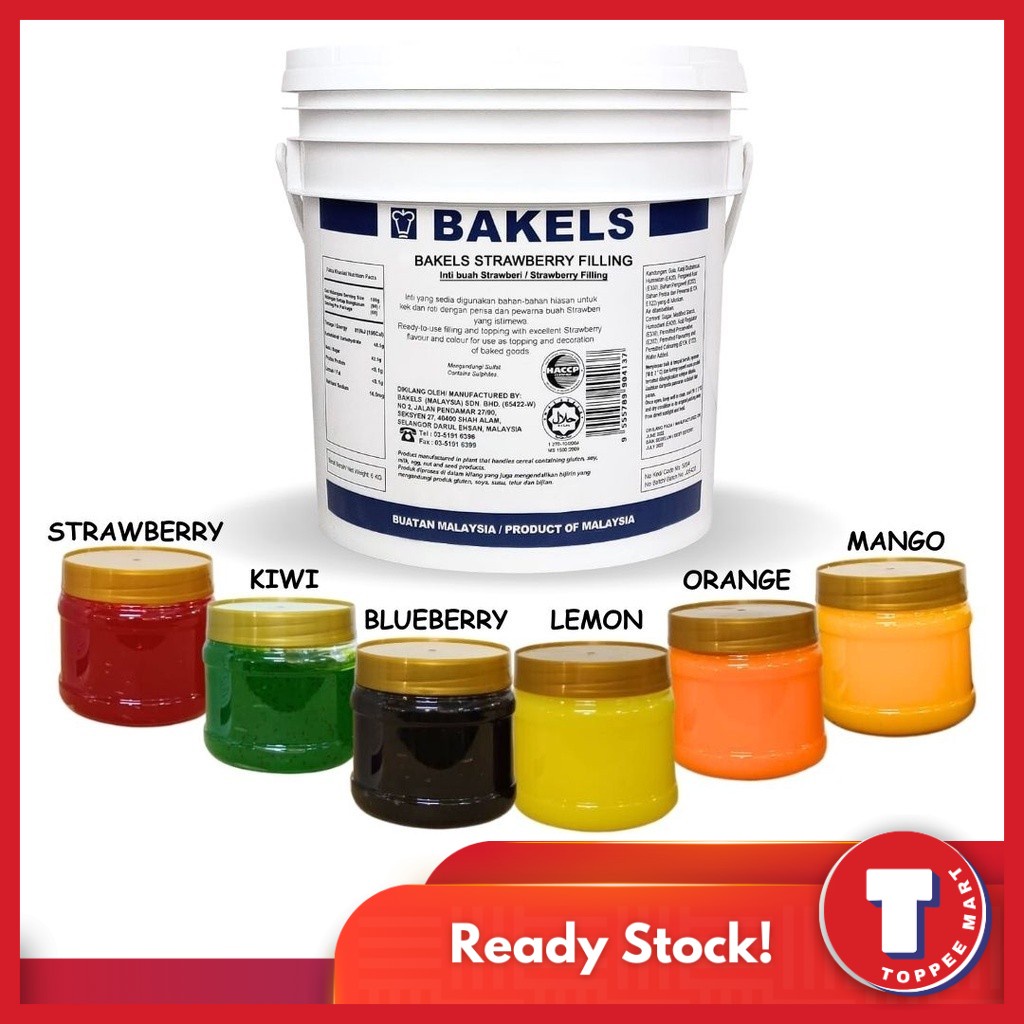 6kg BAKELS Fino Filling 6kg [Strawberry/Blueberry/Mango/Kiwi/Orange ...