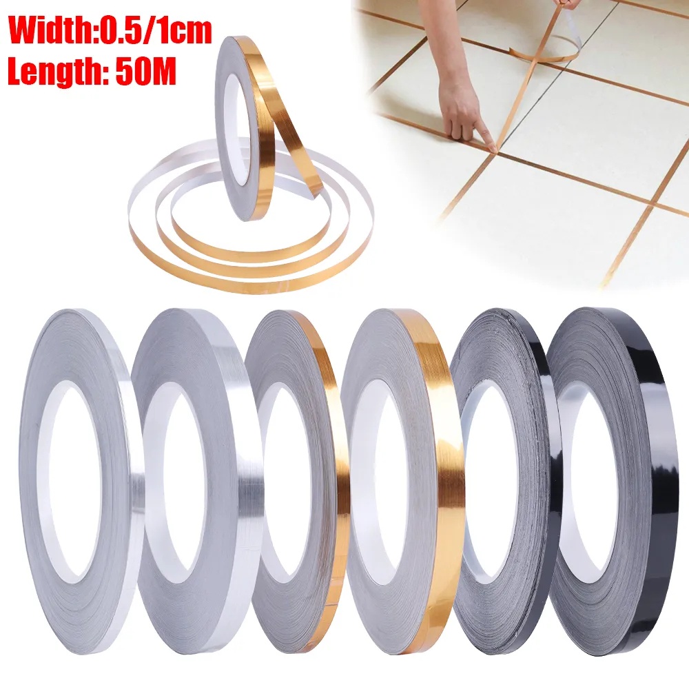 50M/Roll Tile Gap Tape Self-adhesive Tape Beautiful Seam Tape Ceramic ...