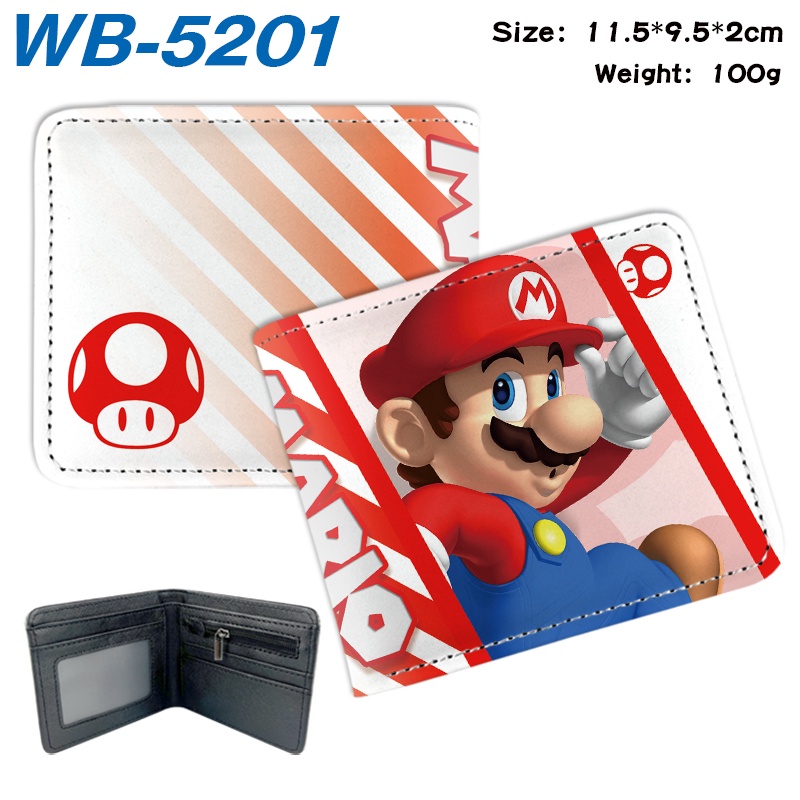 Nintendo Super Mario Cartoon PU Leather Mini Wallet for Kids Cute Coin ...