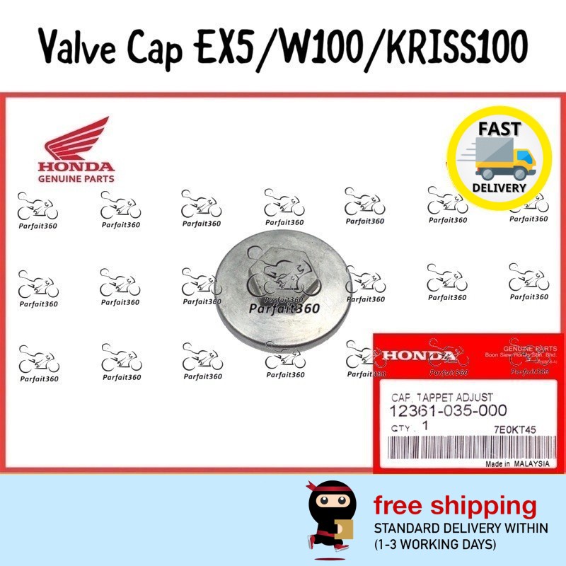 12361-035-000 HONDA EX5 DREAM W100 KRISS Plug Drain / Engine Oil Nut / Nut Minyak Hitam / Valve ...