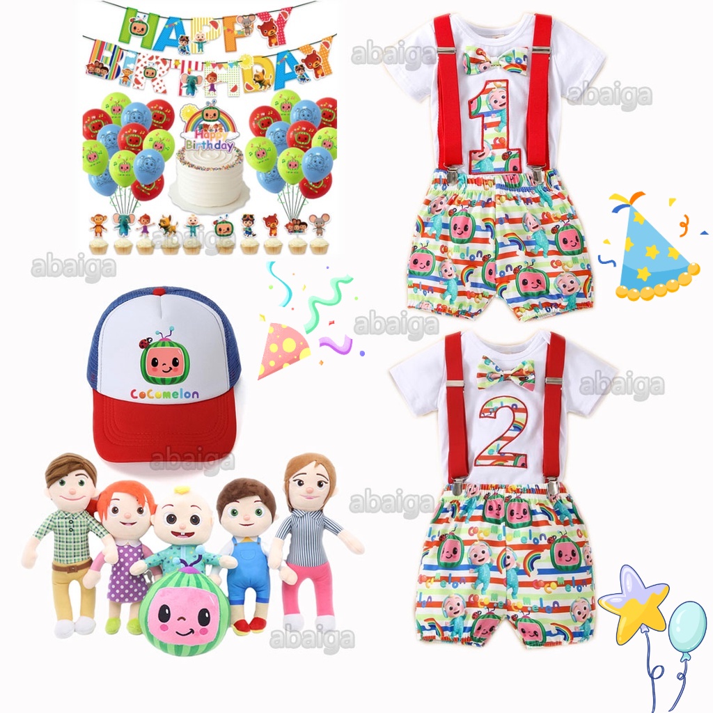 1st Birthday Coco Melon Clothes Set Ootd for Baby Boy Fashion Romper ...