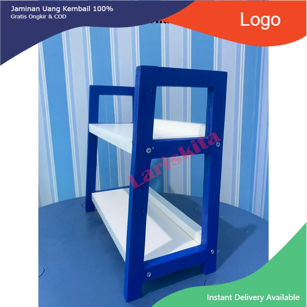 Aesthetic color shelf 2 Tier Aesthetic Color Spice Rack | Shopee Malaysia