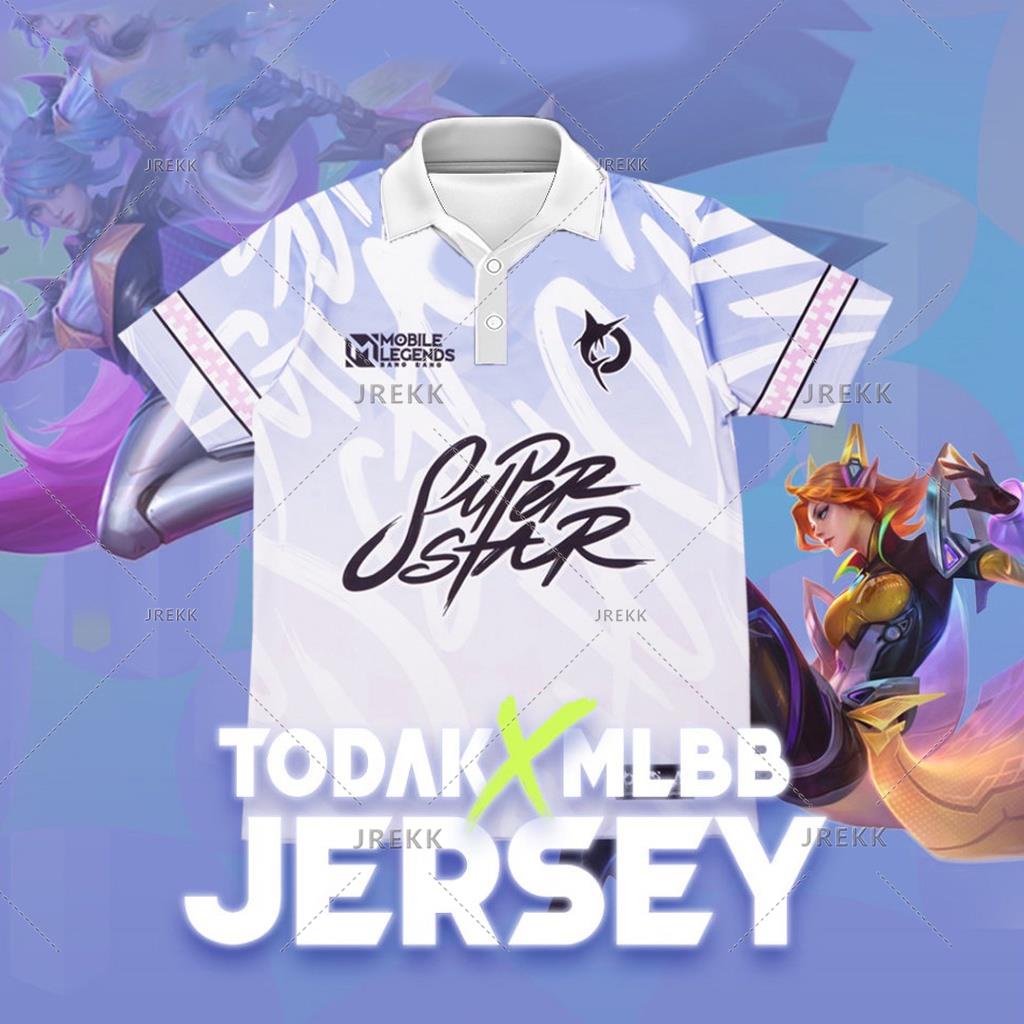 2023 New Todak X MLBB Jersey Children T-shirt Baju Raya Retro Full ...