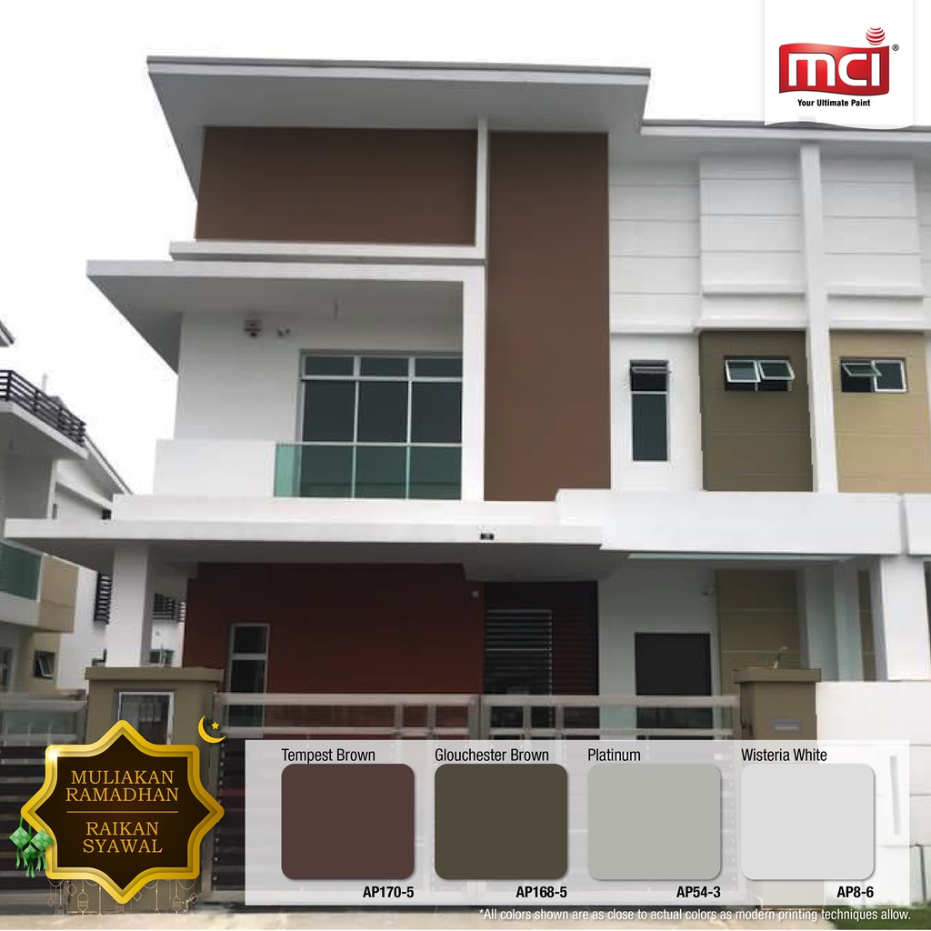 [TEMPEST BROWN] 5 Liter MCI Blue-I Shield for Exterior Wall | 5 Years Protection Paint Cat ...