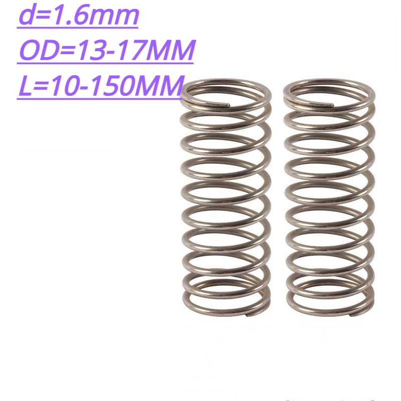 【XCF】SUS304 stainless steel d1.6mm pressure spring OD13-14-15-16-17mm ...