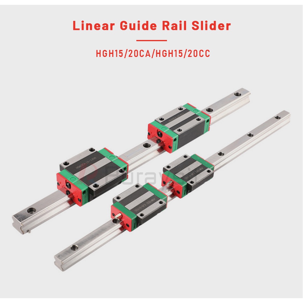 SZ Puraysit CNC Linear Guide Rail Slider HGR15/HGR20 2Pcs +4Pcs HGH15CA/HGW15CC/HGH20CA/HGW20CC ...
