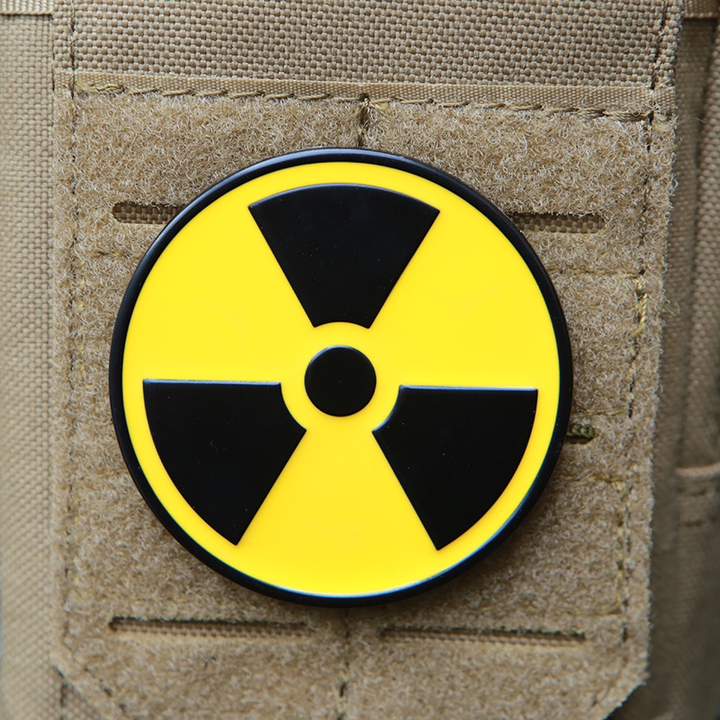 【Customized 】 Metal morale badge ionizing radiation symbol 3D Velcro ...