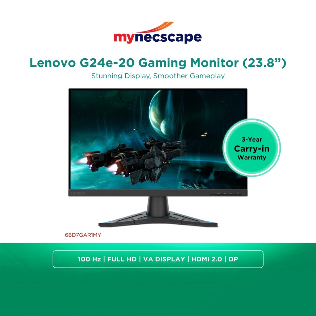 Lenovo G24-20 23.8" FHD Gaming Monitor | Shopee Malaysia