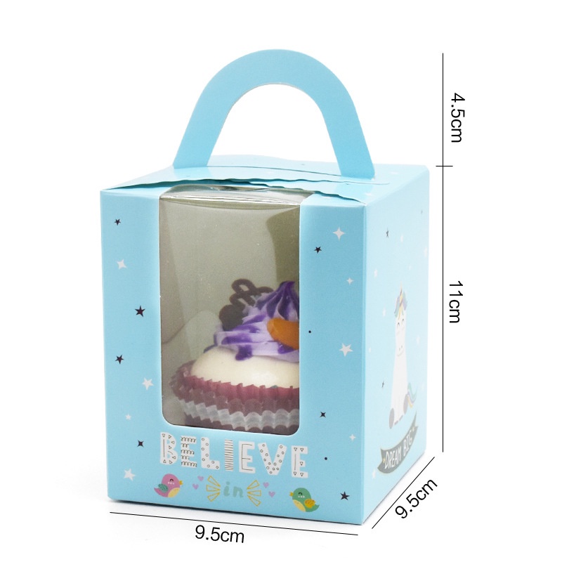 1 Piece Transparent Window Portable Cup Cake Box Muffin Box Cup Cake ...