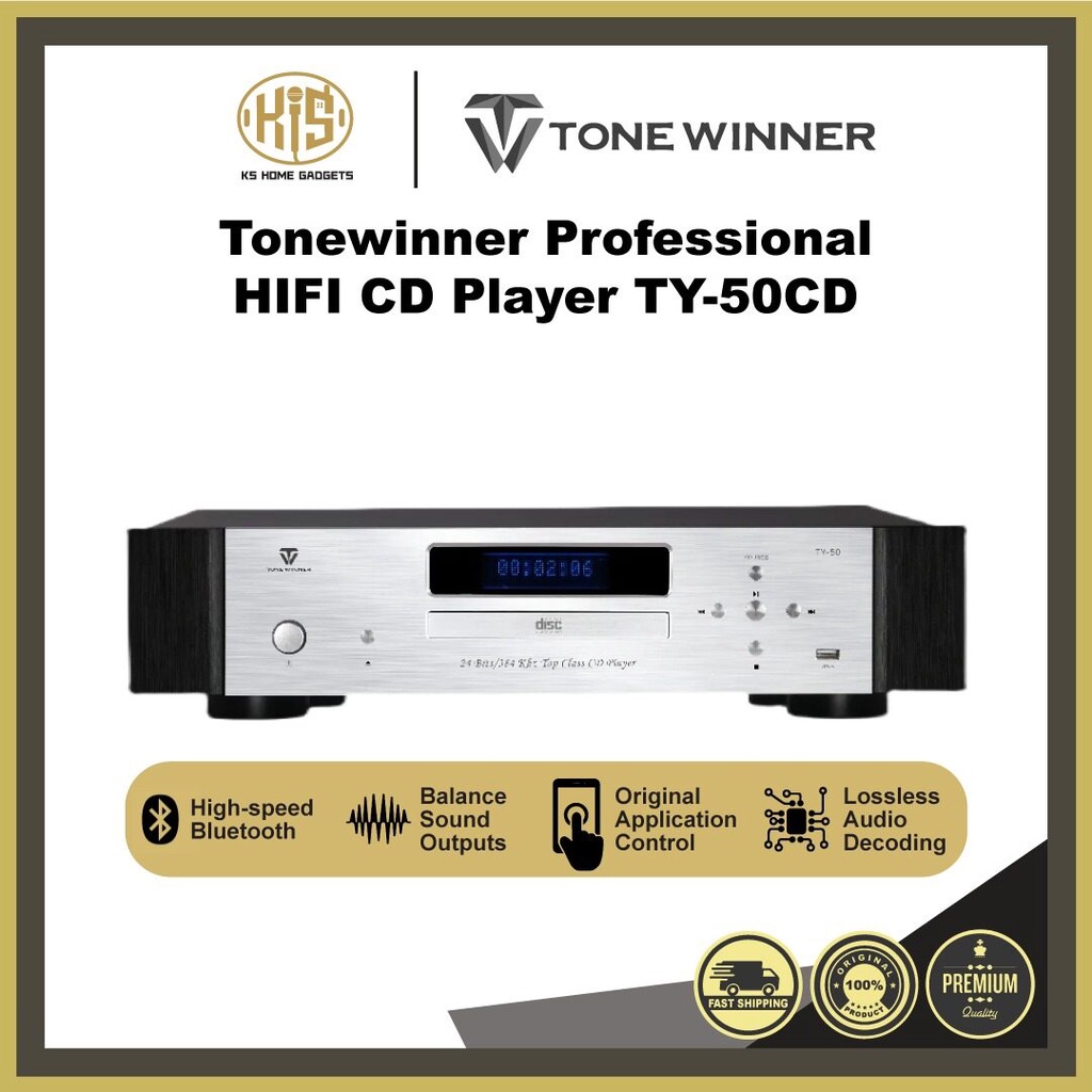 Tonewinner TY-50 Audio Decoder Bluetooth Professional HIFI CD Player Digital Player | Shopee ...