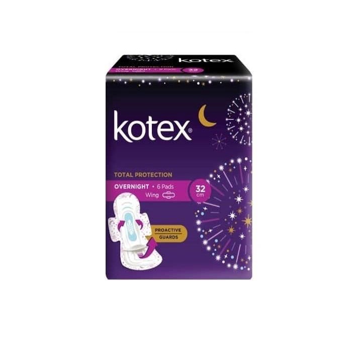 KOTEX TOTAL PROTECTION OVERNIGHT 32CM 6'S HTM Pharmacy | Shopee Malaysia
