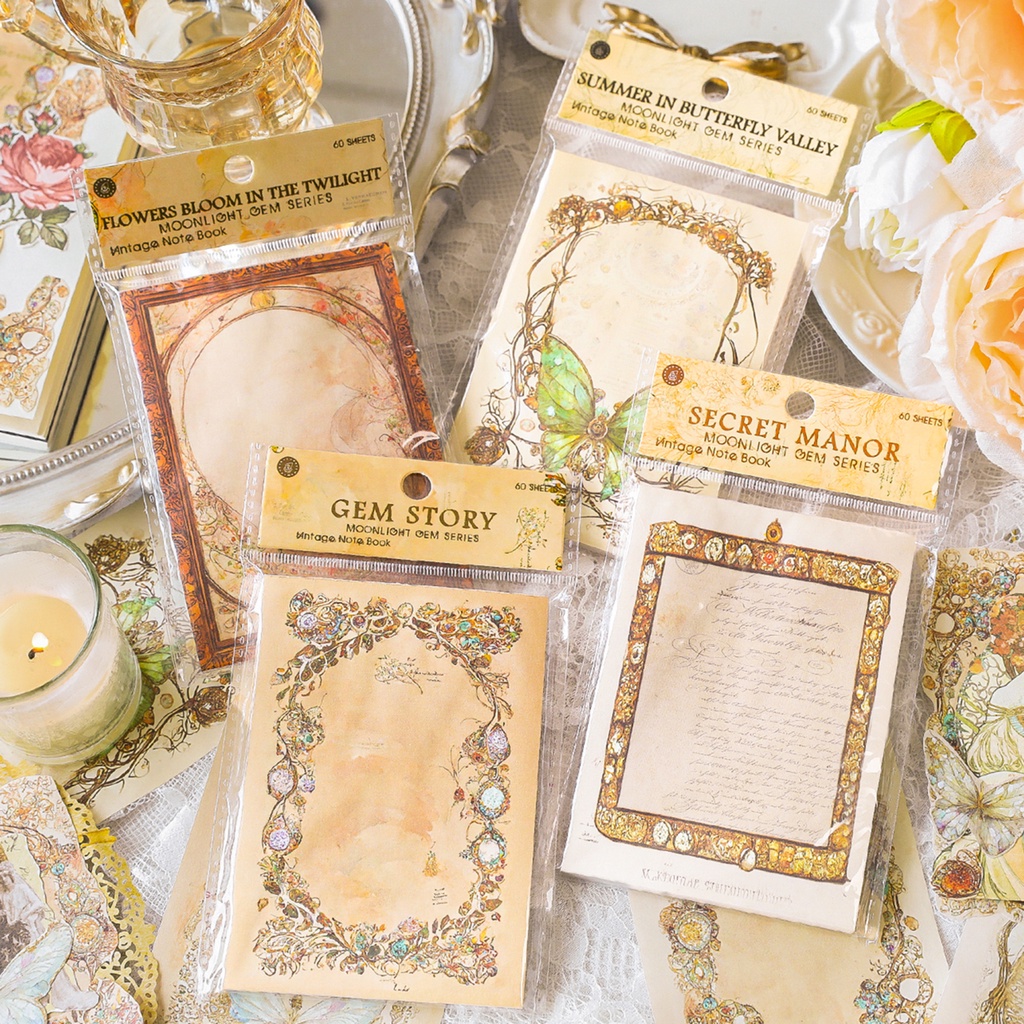 ENWEI 60 Pcs [Moonstone Series] Vintage Frame Journal Sticky Notes ...