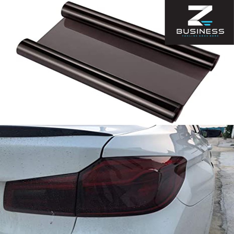 ZS 30x100Cm Black Waterproof Car Headlight Tail Light Film Sticker ...