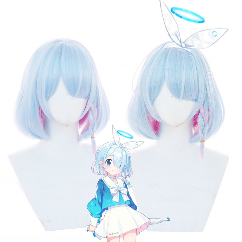 Misscoo Blue Archive The Animation Arona Cosplay Short Bule Bob Heat ... Misscoo Blue Archive The Animation Arona Cosplay Short Bule Bob Heat ...
