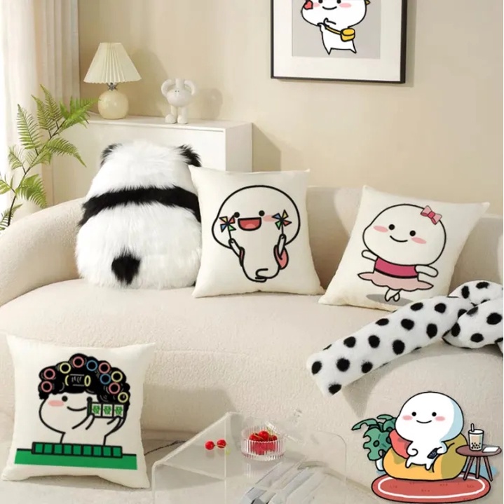 Quby Pillow Case Decorative Sofa Bed Cushion Case Kids Gift Cartoon ...