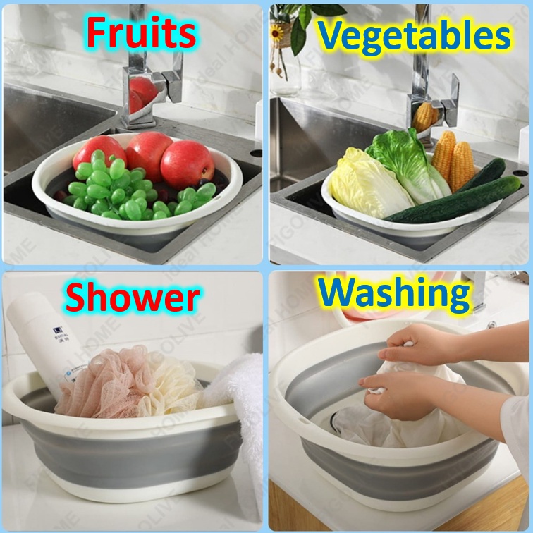 Quality Foldable Bucket Basin Baldi Lipat 折叠水桶 折叠桶 Collapsible Water ...