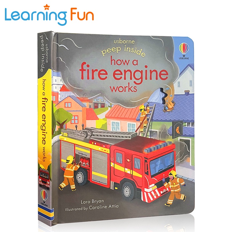 Usborne Peep Inside How A Fire Engine Works 3D Flap English Picture ...