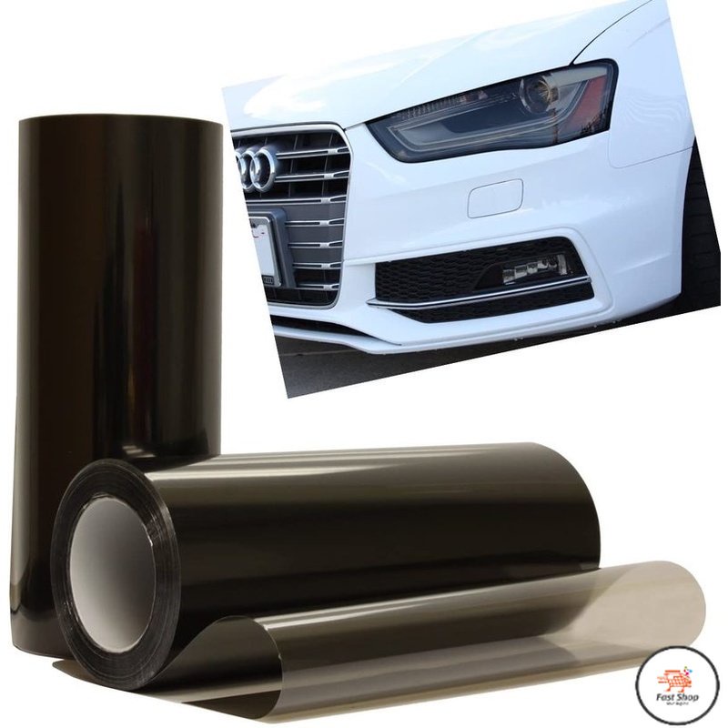 FS Matte Black Car Light Tint Film Vinyl Sticker / Wrap Taillights Fog ...
