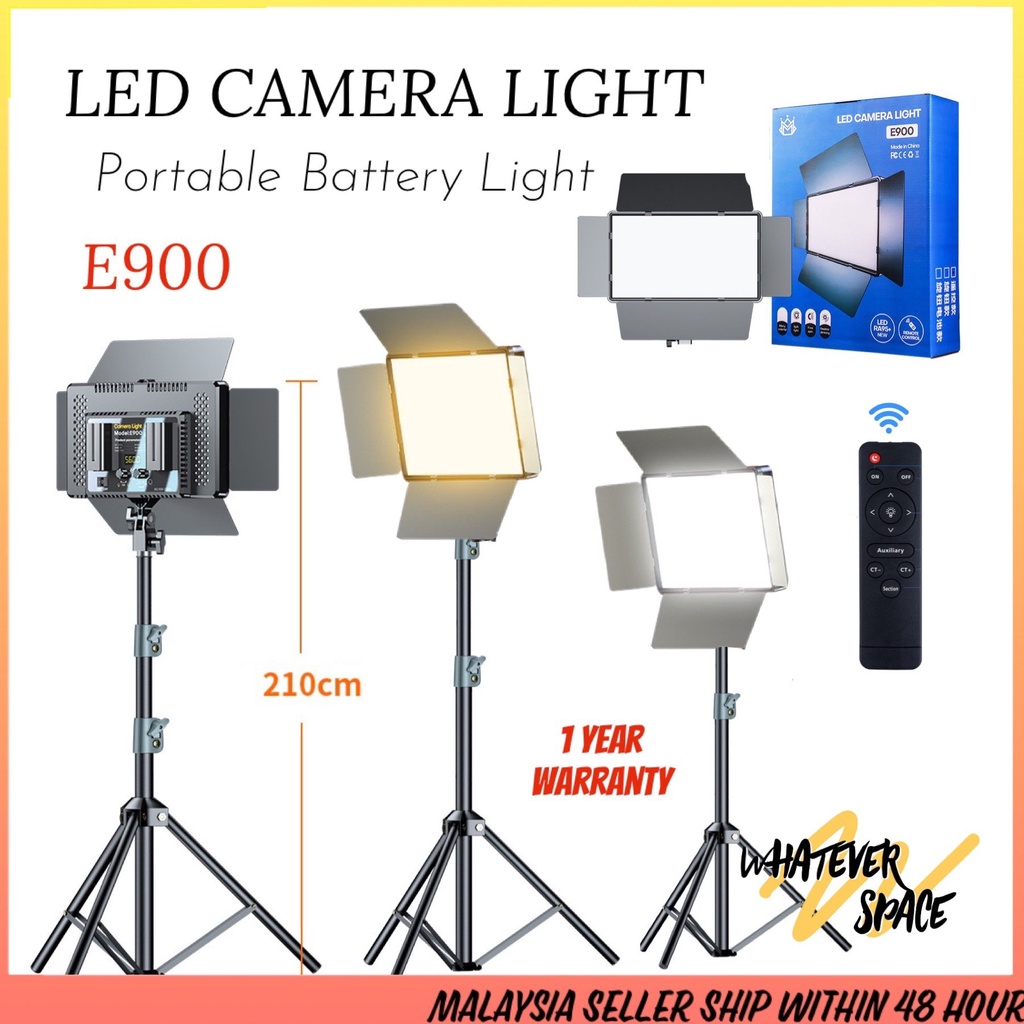 E900 LED Camera Light Protable Battery Light 55W Flat Panel Lamp LED ...