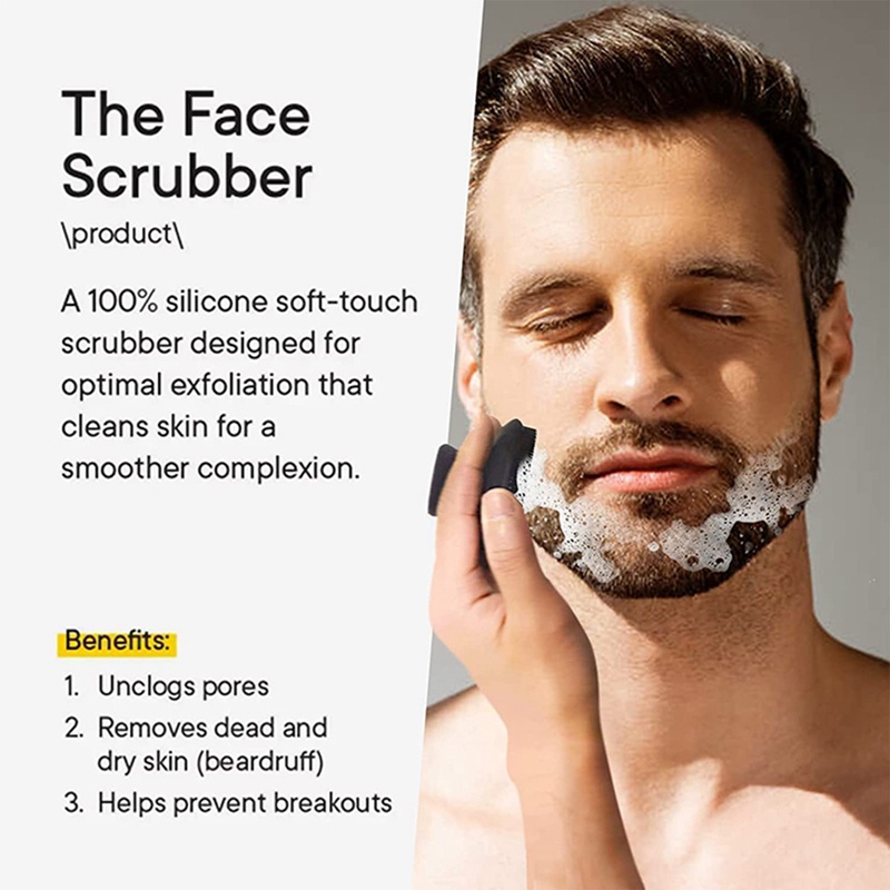 HEQU The Man Silicone Face Scrubber Gentle Exfoliator Face Massager ...