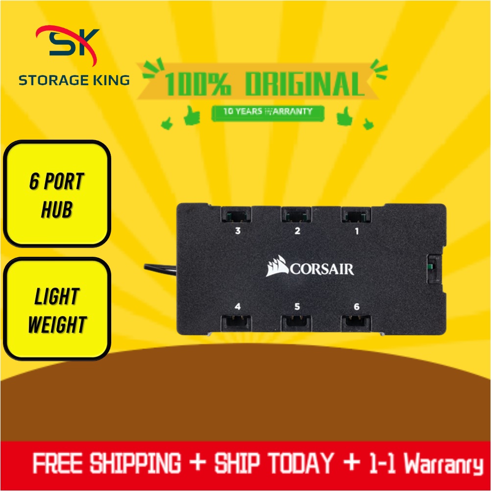 CORSAIR RGB Fan LED Hub 6 Ports (CO-8950020) iCUE | Shopee Malaysia