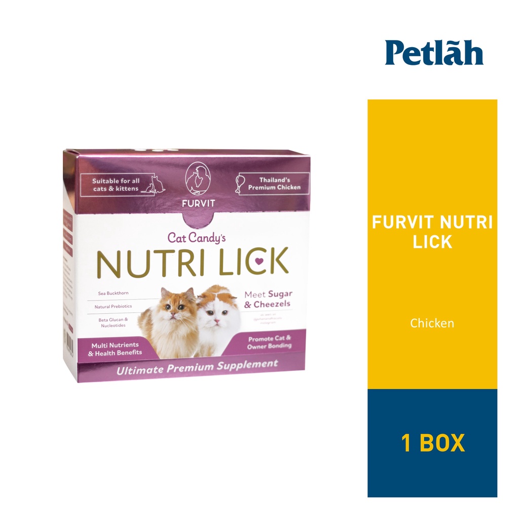 Furvit Cat Candy's Nutri Lick Cat Treats 200g (5gx40sachet) | Shopee ...