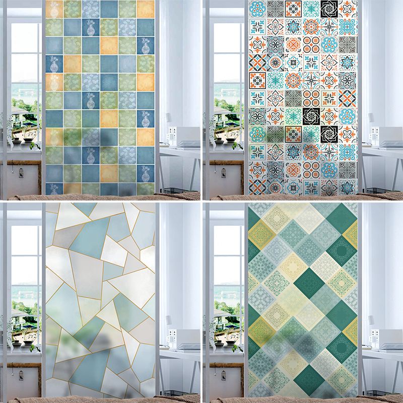 Pure Color Electrostatic Frosted Glass Film Window Sticker Blackout ...