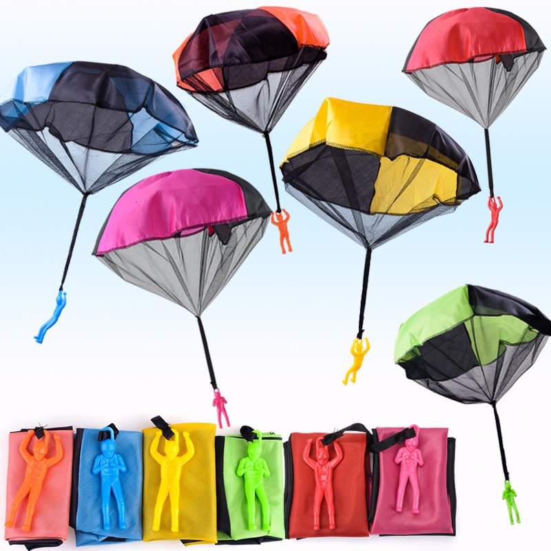 Parachute Toy 降落伞玩具 Hand throw Mini parachute Collapsible parachute ...