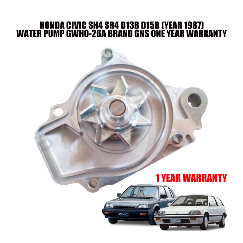 HONDA CIVIC SH4 SR4 D13B D15B (YEAR 1987) WATER PUMP GWHO-26A BRAND GNS ...