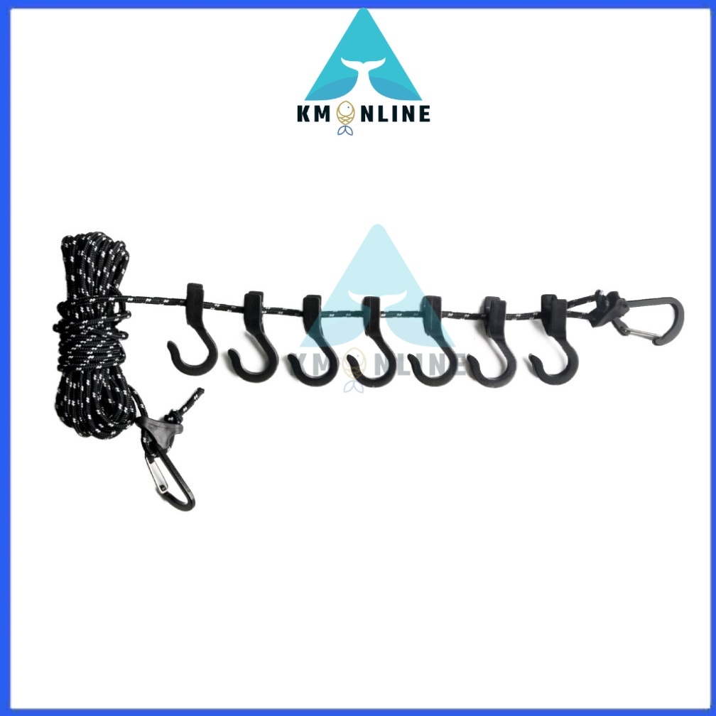 5m Portable Clothesline Windproof Clothes Rope Drying Rack Cloth ...