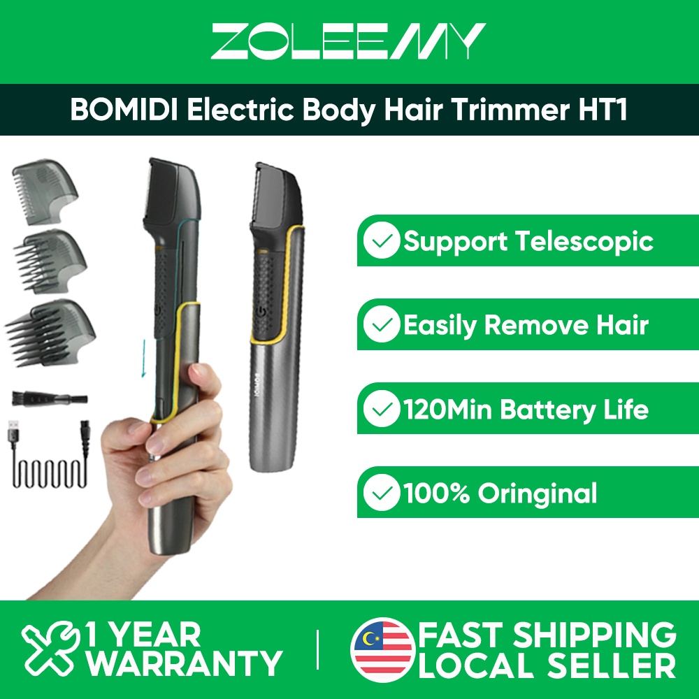 BOMIDI Multifunctional Shaver Body Hair Trimmer HT1 for Men Women Personal Groomer Pubic Hair ...