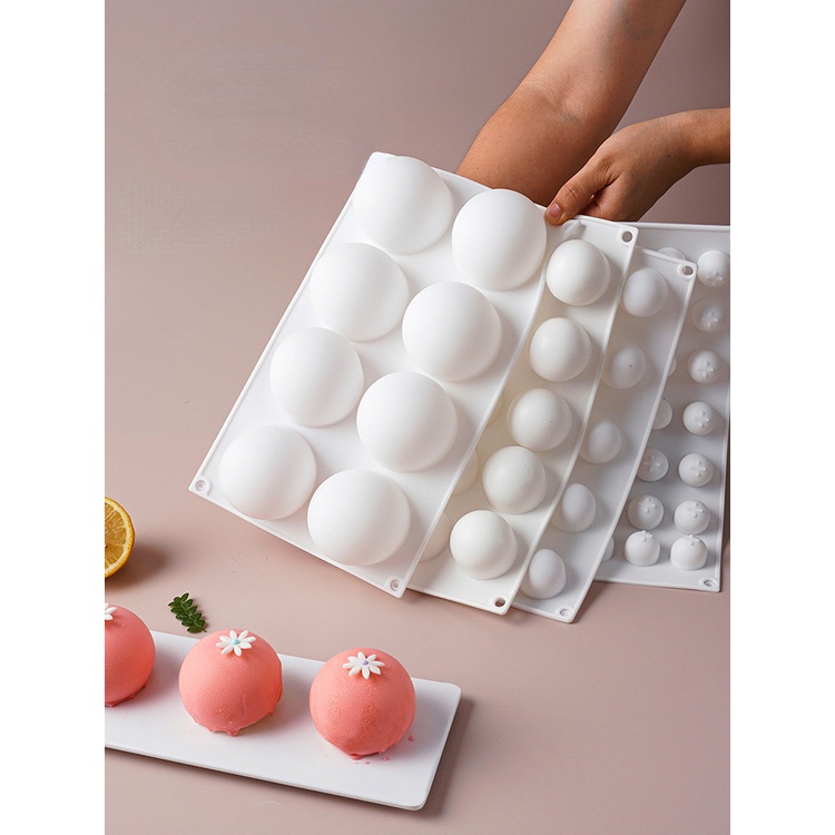 Silicone Spherical Mousse Mold Handmade Round Chocolate Candy Three ...