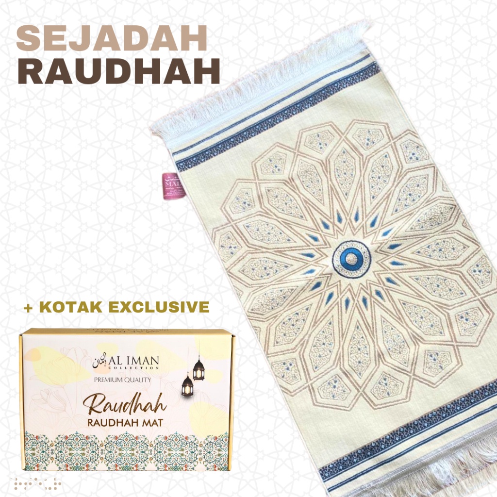 SEJADAH RAUDHAH HIJAU BERSERTA KOTAK EXCLUSIVE KOTAK HADIAH SEJADAH ...
