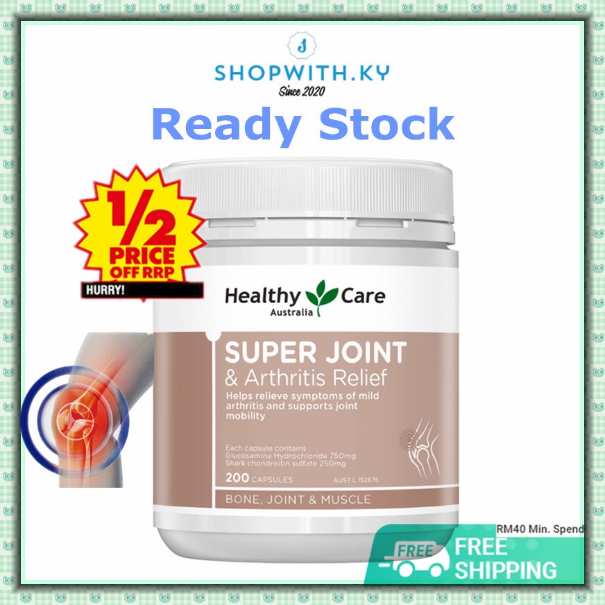 [现货+包邮 Date: 11/2026] Healthy Care Super Joint & Arthritis Relief ...
