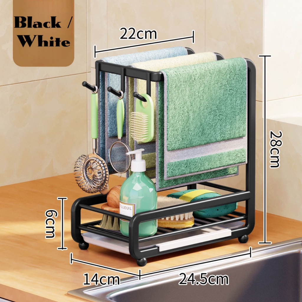 8.8 SUPER OFFER Kitchen Rag Holders Wall Mounted Towel Racks Sponge ...