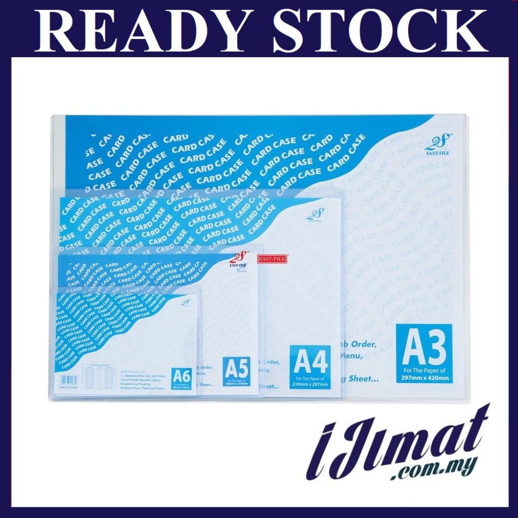 EAST-FILE 2804 High Quality Card Case / Hard PVC Clear Case / Plastic ...