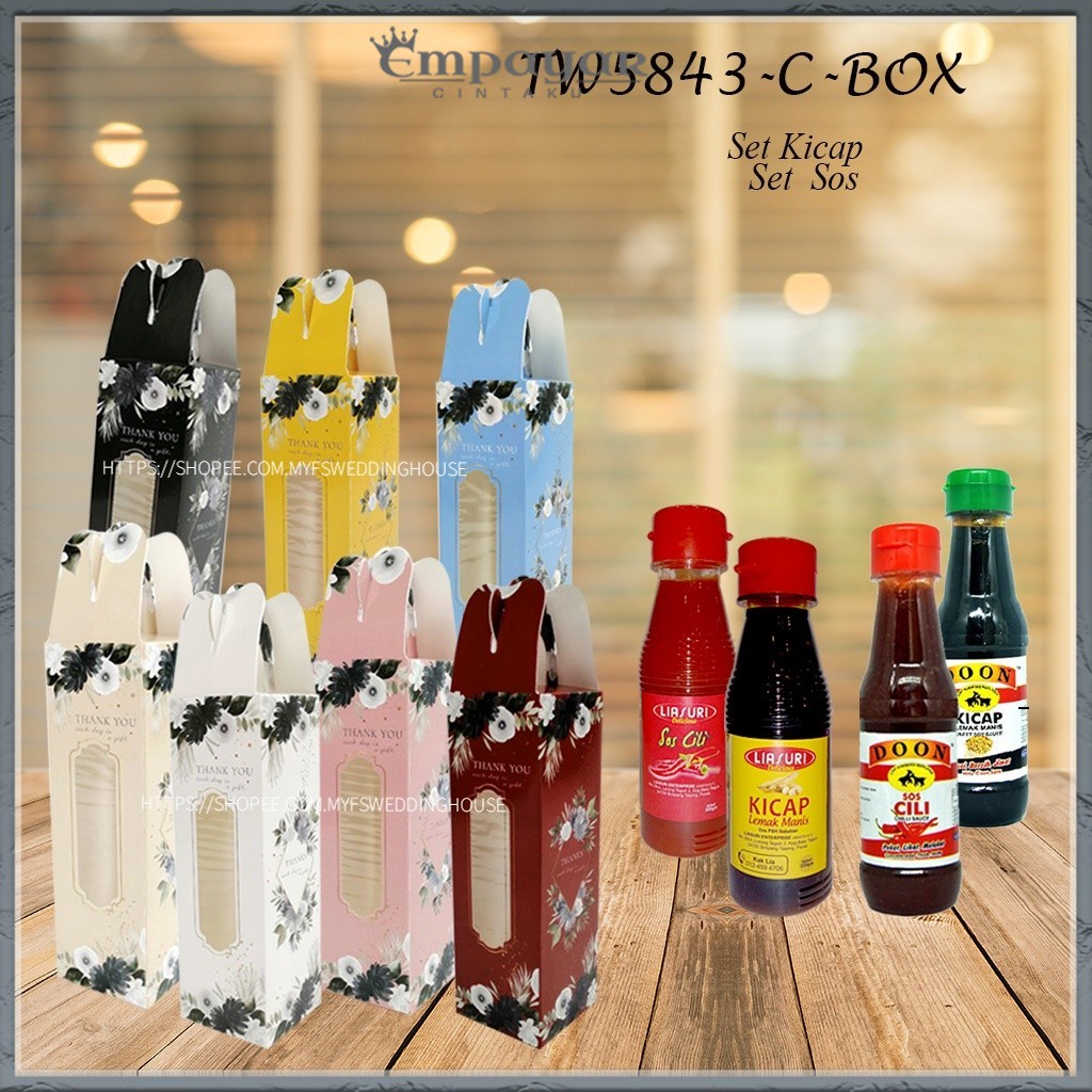Doorgift Box/Kicap/Doorgift Kahwin Murah/Kotak+Sos/Doorgift Botol Kicap ...