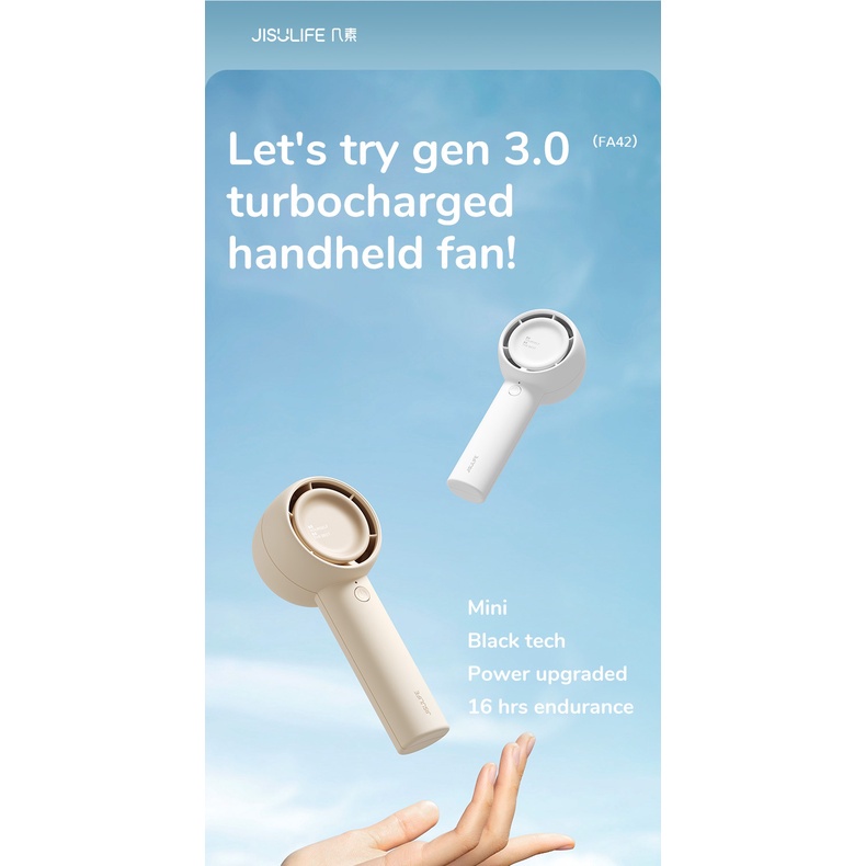 JisuLife FA42 HandHeld Fan Life5 (Super-Mini Turbo Fan - 4500mAh ...