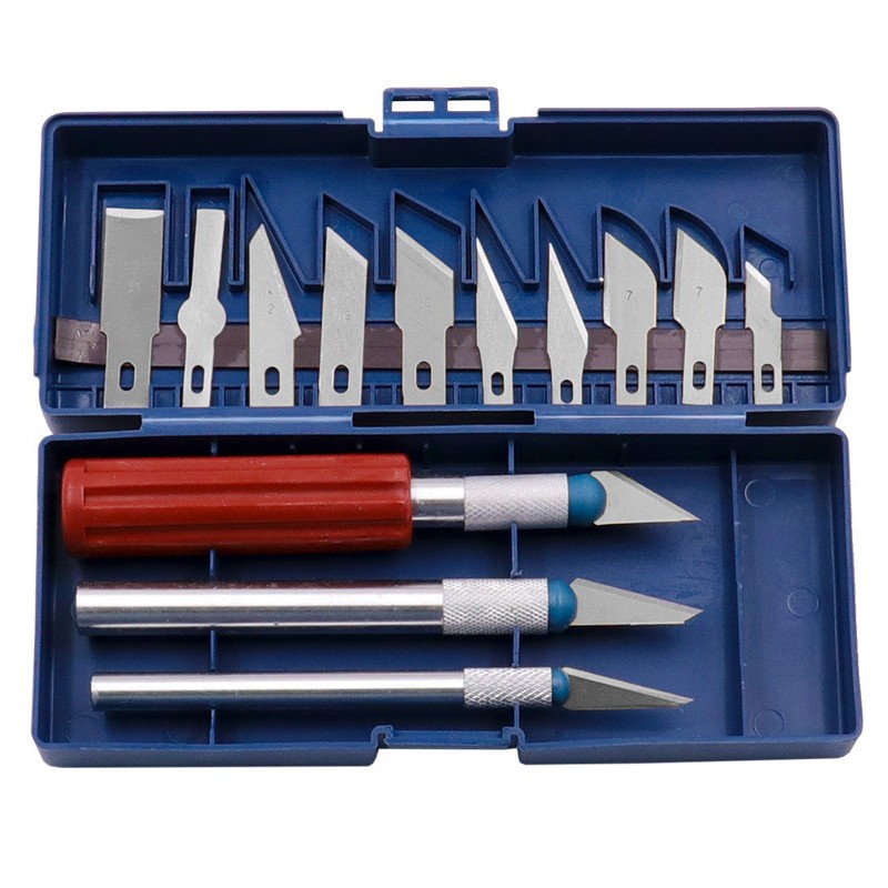 13Pcs/set Art Carving Knife Cutter With Box Paper Cutter Metal Blade ...