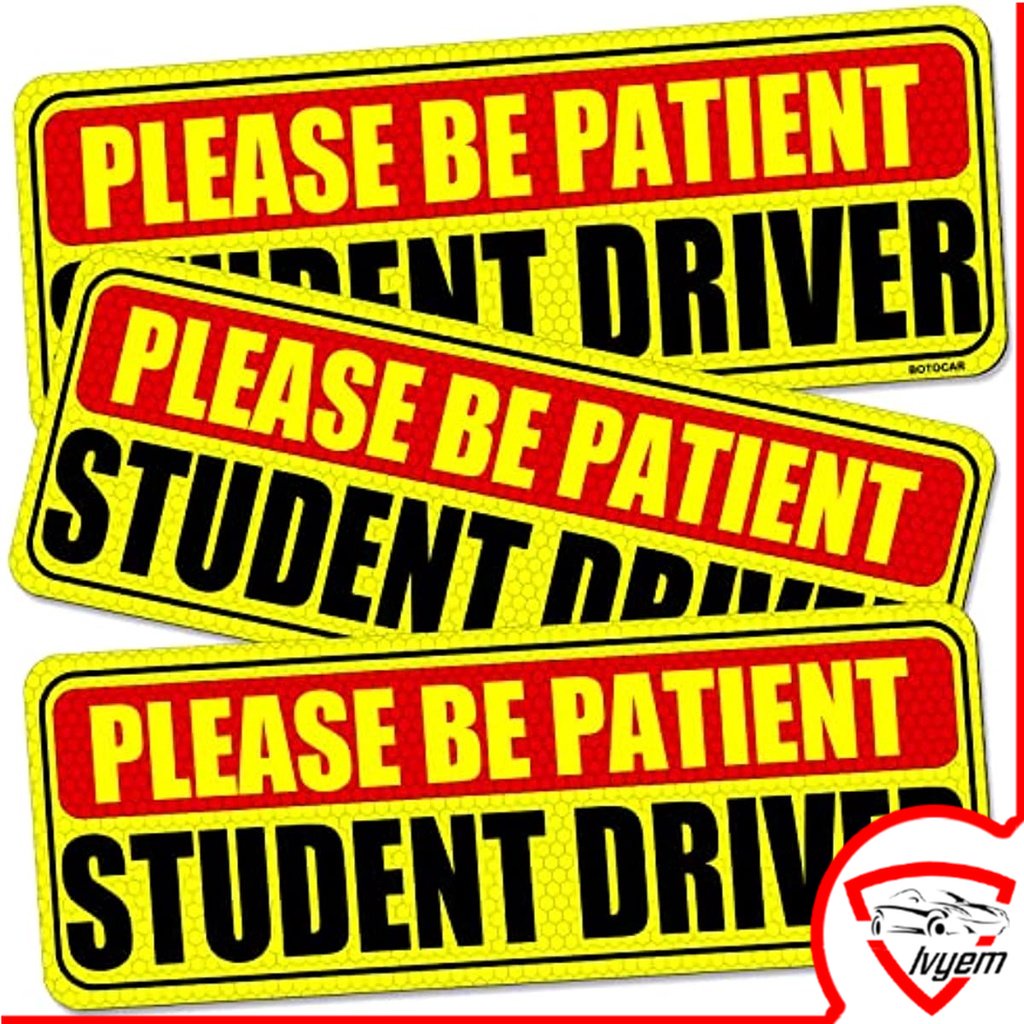 Student Driver Magnet Stickers for Car Please Be Patient Student Driver ...