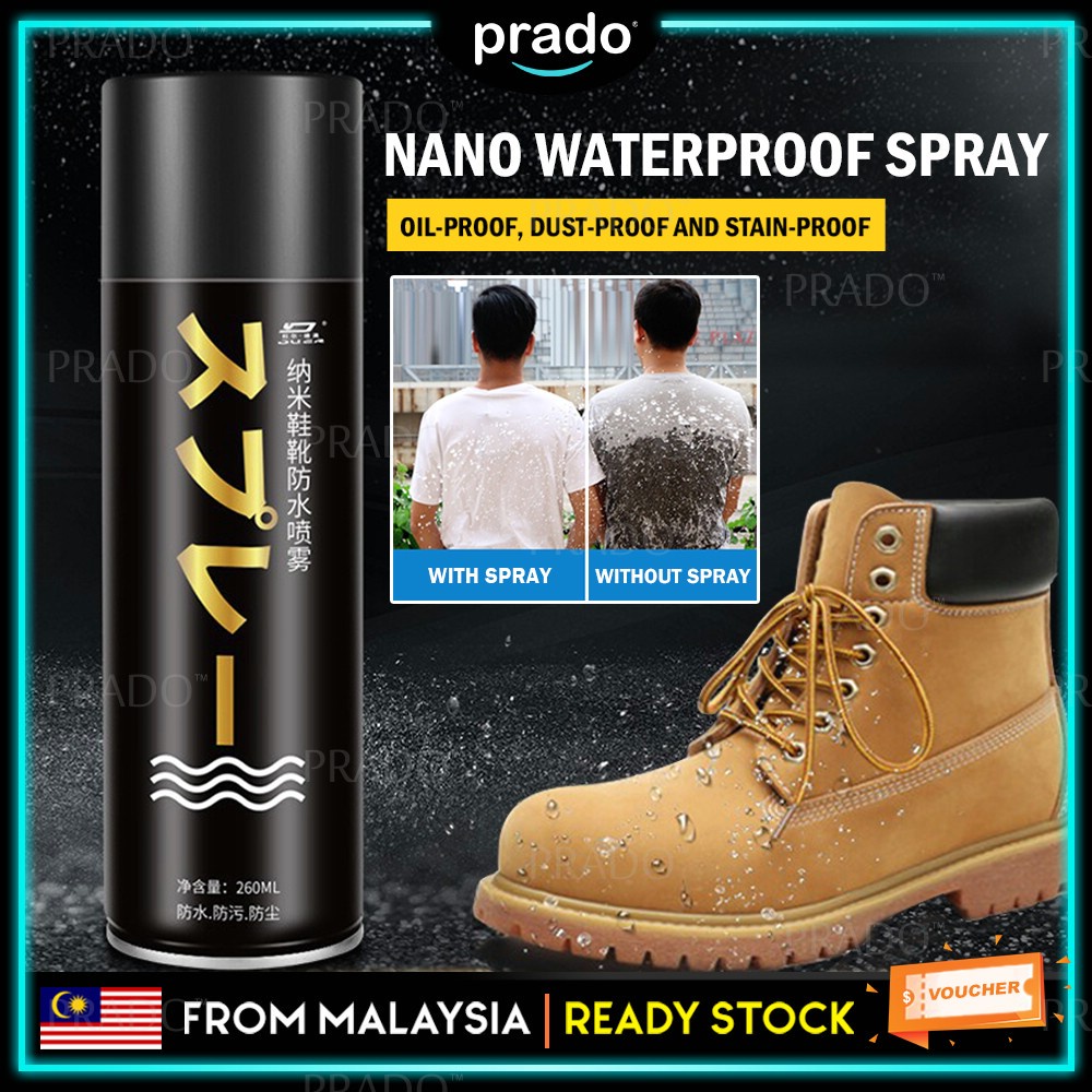 PRADO 260ML Nano Rain-repellent Shoes Sneaker Waterproof Spray Fabric ...