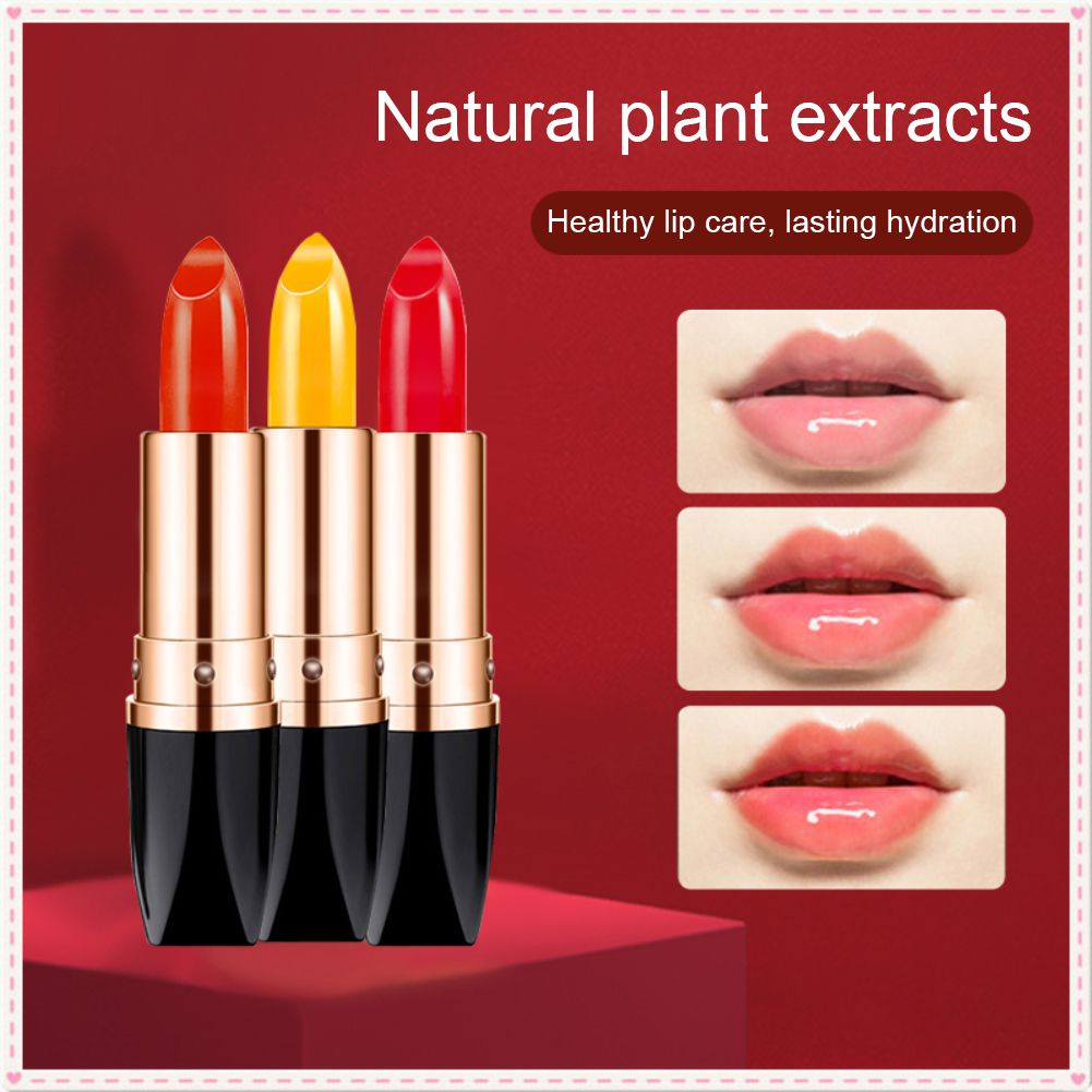 New Lessxcoco 3 Colors Changing Lipstick Balm Moisturizing Moisturizing ...