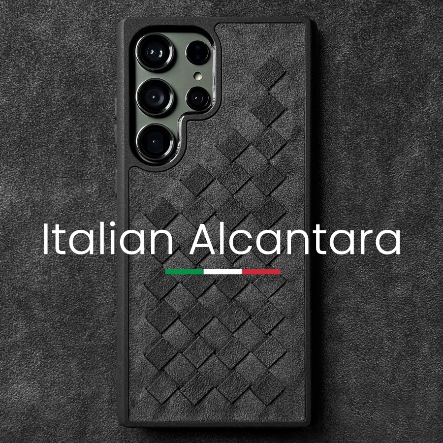 ALCANTARA Weave Case for Samsung Galaxy S23 Ultra S24 S22 S21 S20 FE ...