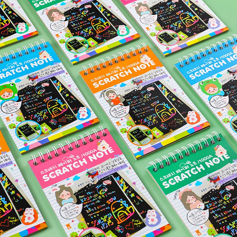 10 Sheets Creative Drawing Scratch Book Children Graffiti Painting ...