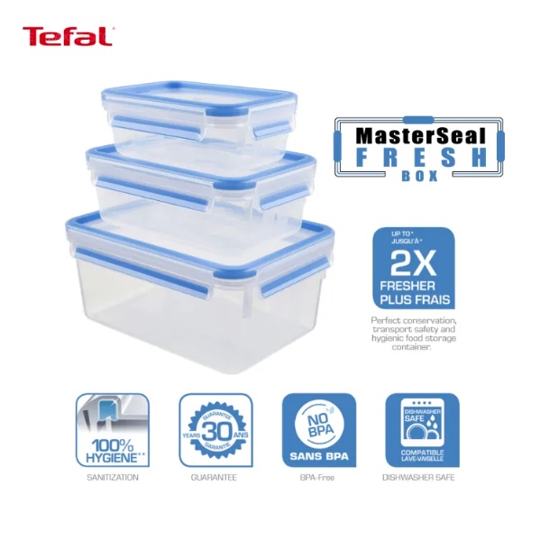 Tefal MasterSeal Fresh Box Food K3028912 Storage Container (3PCS ...